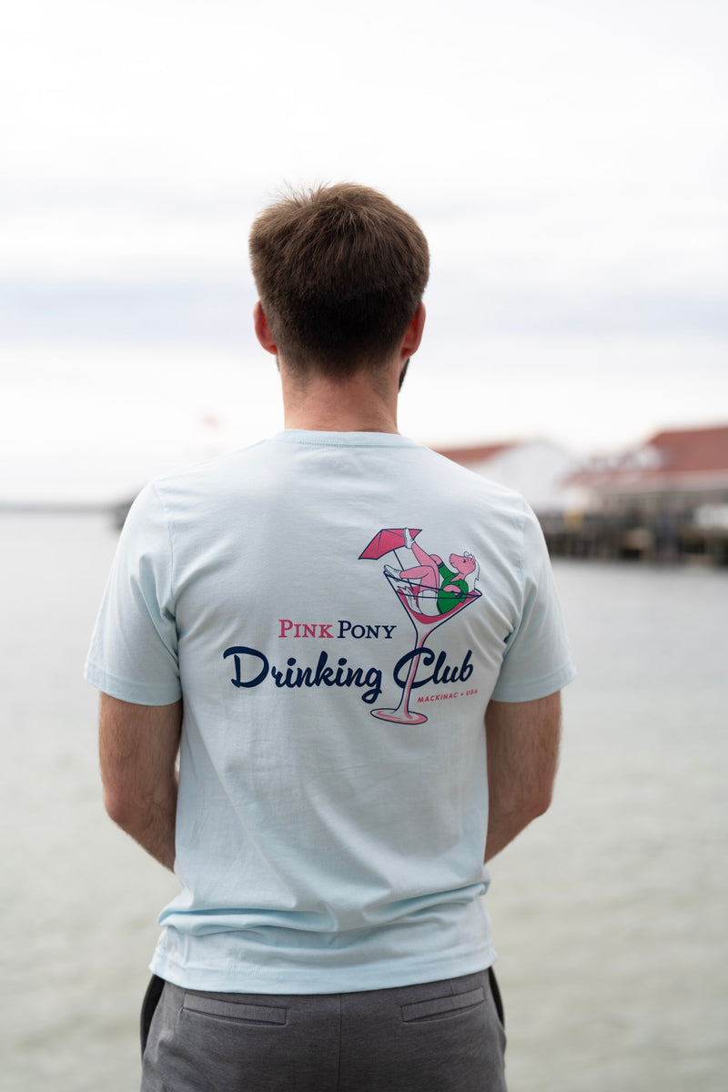 Drinking Club Martini T-shirt Ice Blue – Chippewa Properties, Inc.