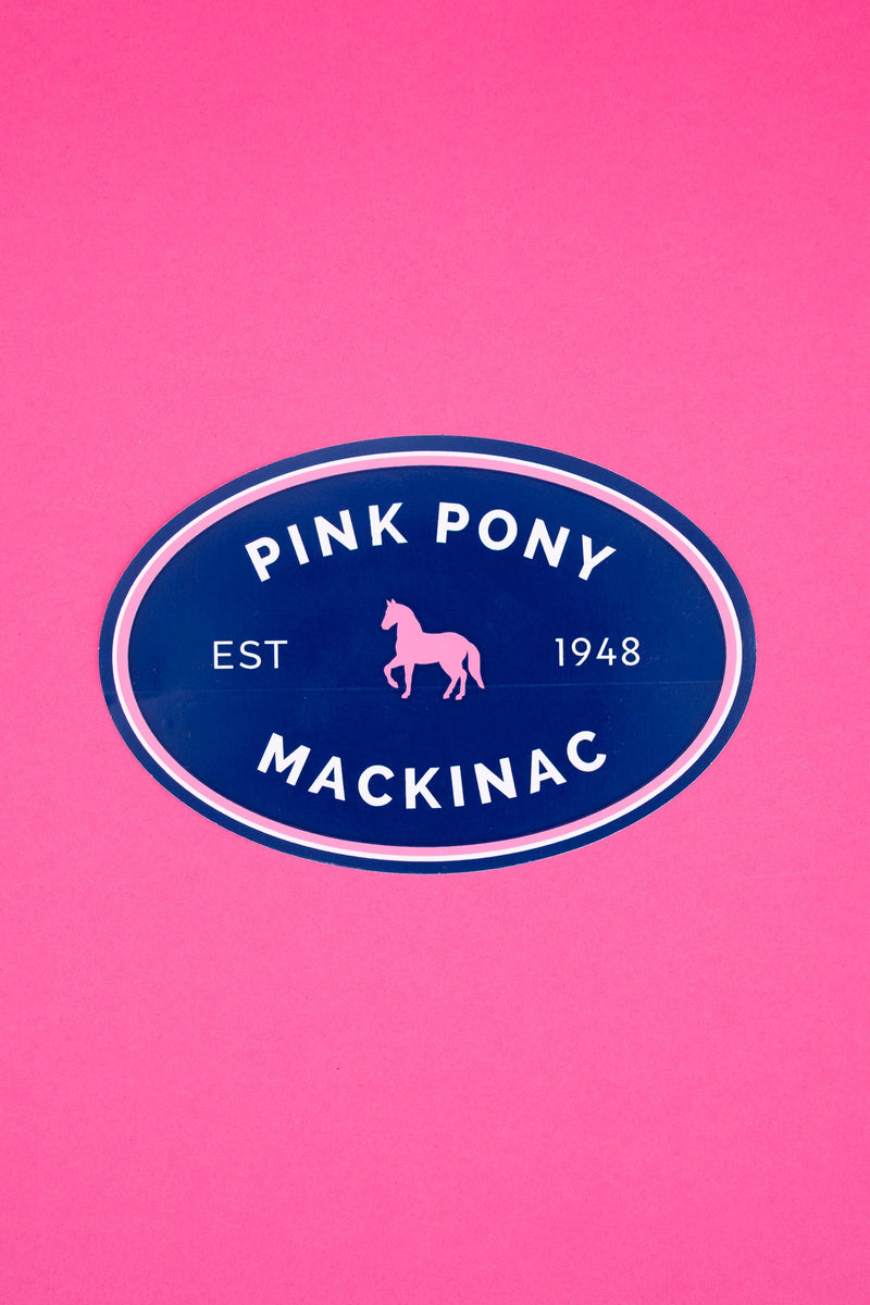 Oval Sticker Pink Pony Mackinac – Chippewa Properties, Inc.